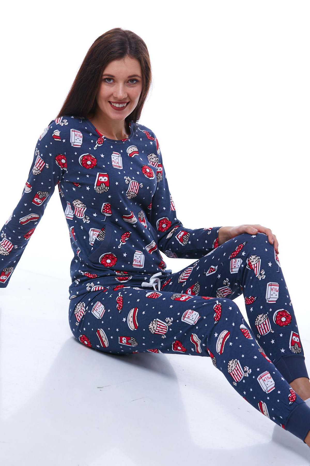 Pyžamo dámské fud vánoční, luxusní pyžamo pro ženy, dlouhé pyžamo ...