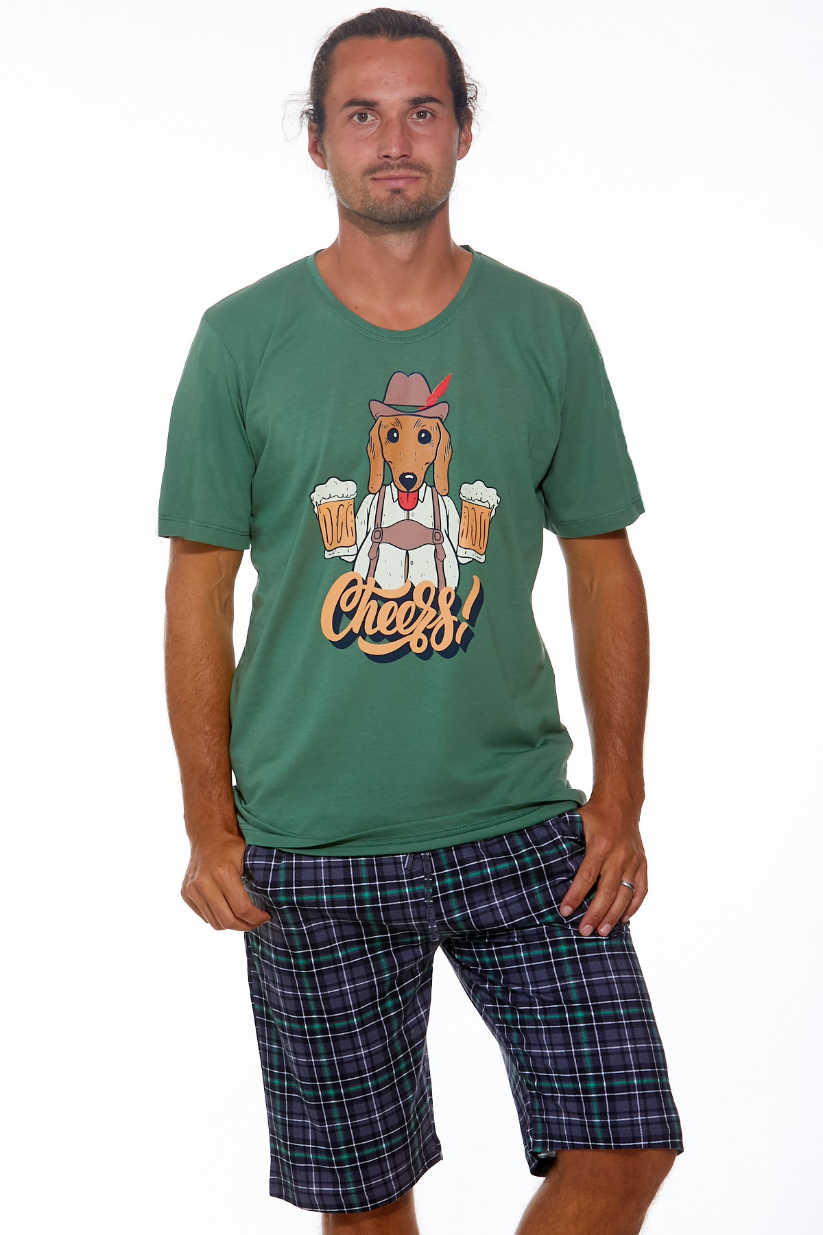 Pyžamo pro muže,pyžamo pro muže,krátké pyžamo pánské 1P0889 - Naspaní.cz