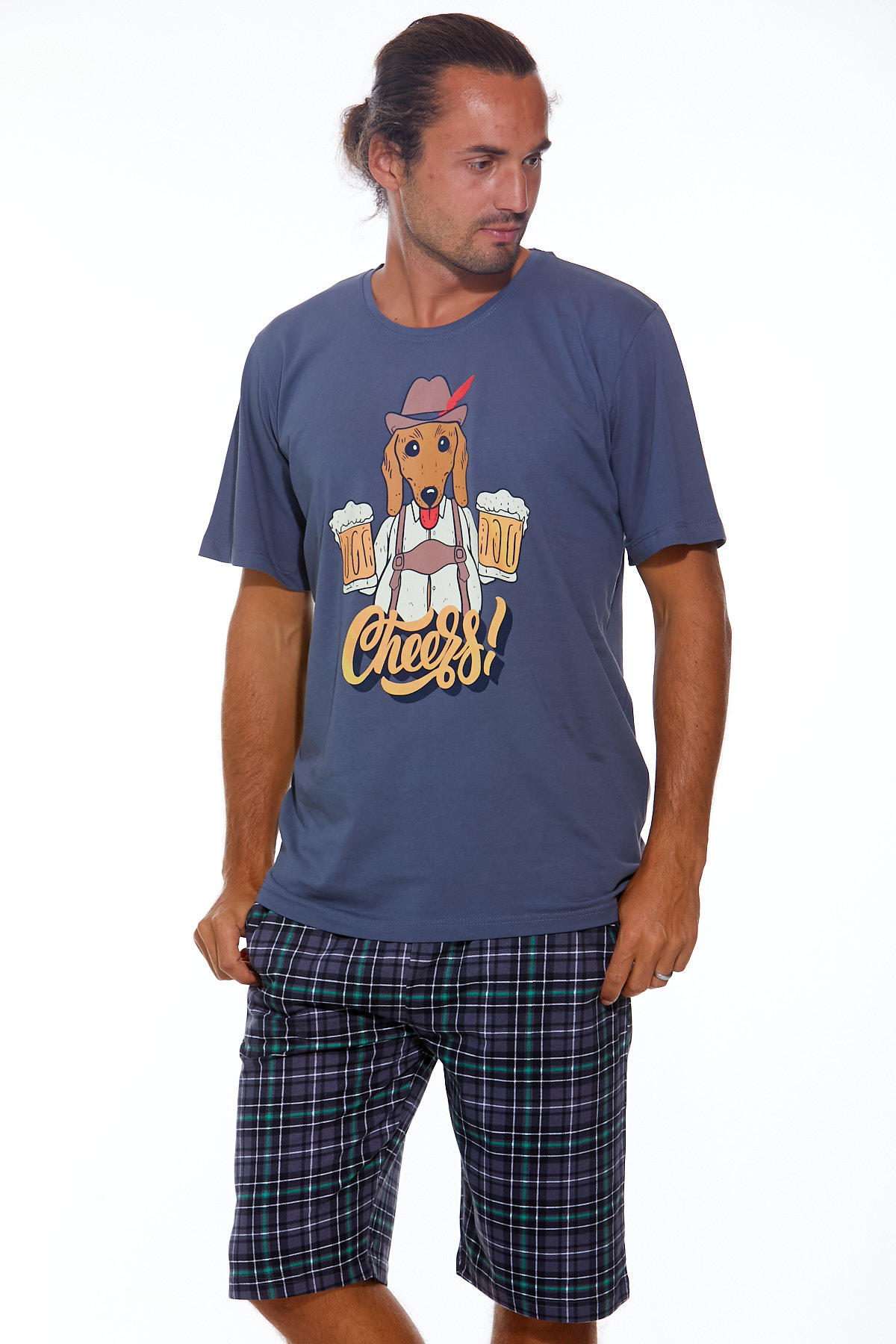 Pyžamo pro muže,pyžamo pro muže,krátké pyžamo pánské 1P0888 - Naspaní.cz