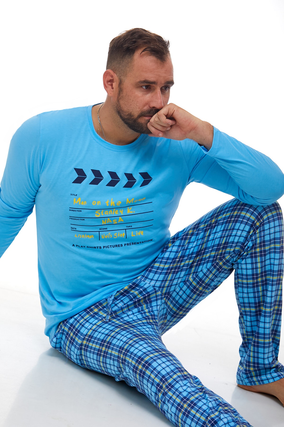 Pyžamo pro muže, pyžamo pánské z bavlny 1P0929 - Naspaní.cz