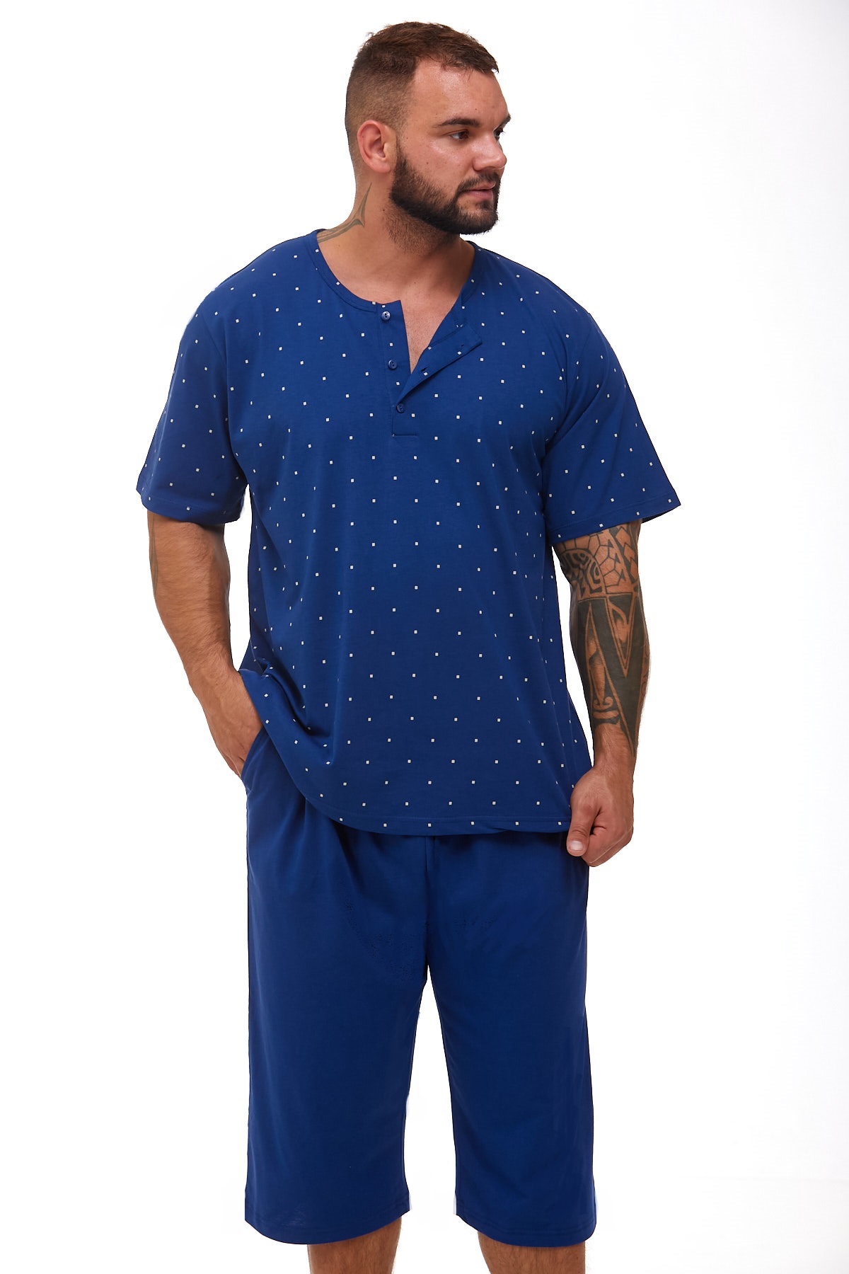Pyžamo pro muže,pyžamo pro muže,krátké pyžamo pánské 1P0925 - Naspaní.cz