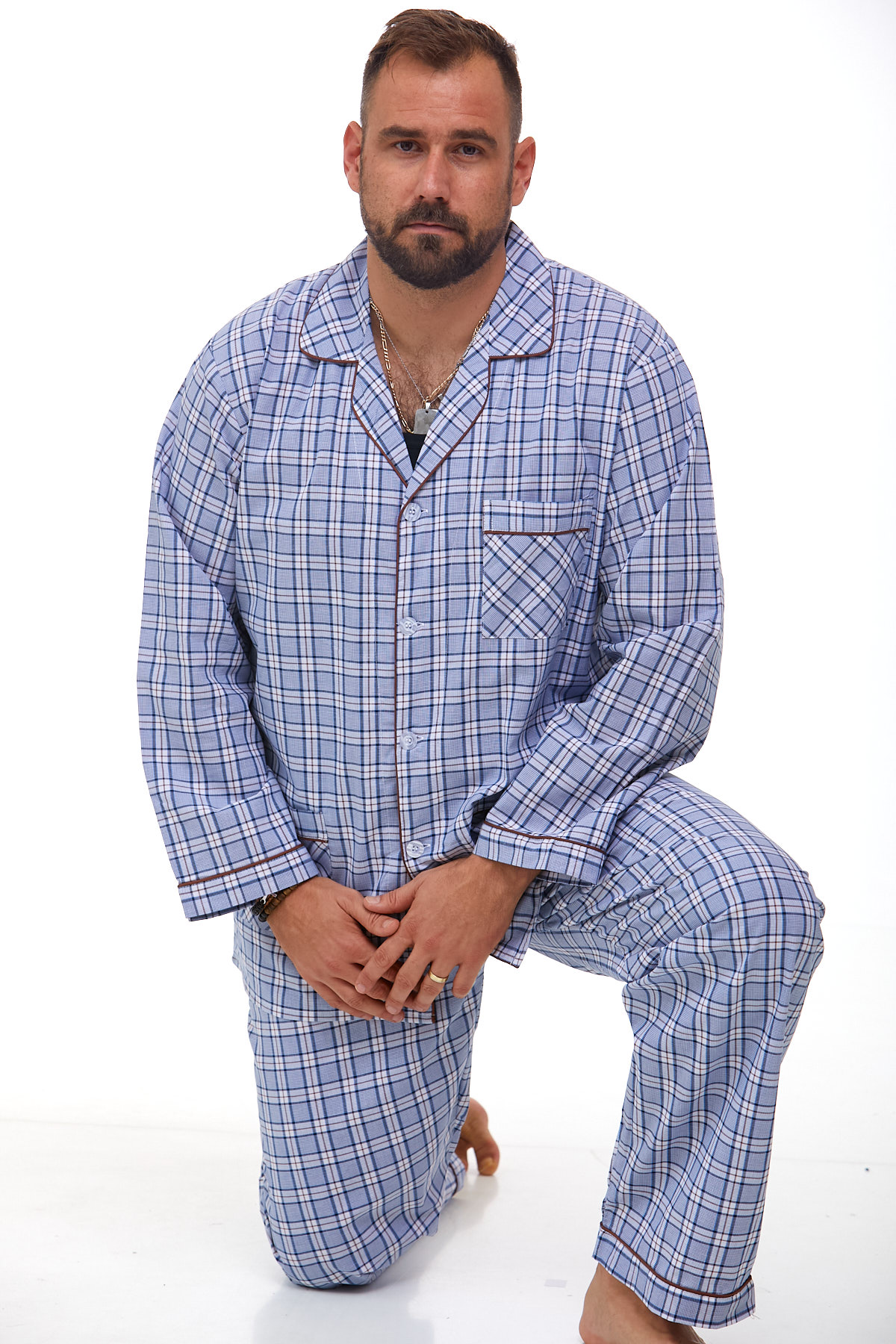 Pyžamo pánské, klasické pyžamo pro muže 1P0983 - Naspaní.cz