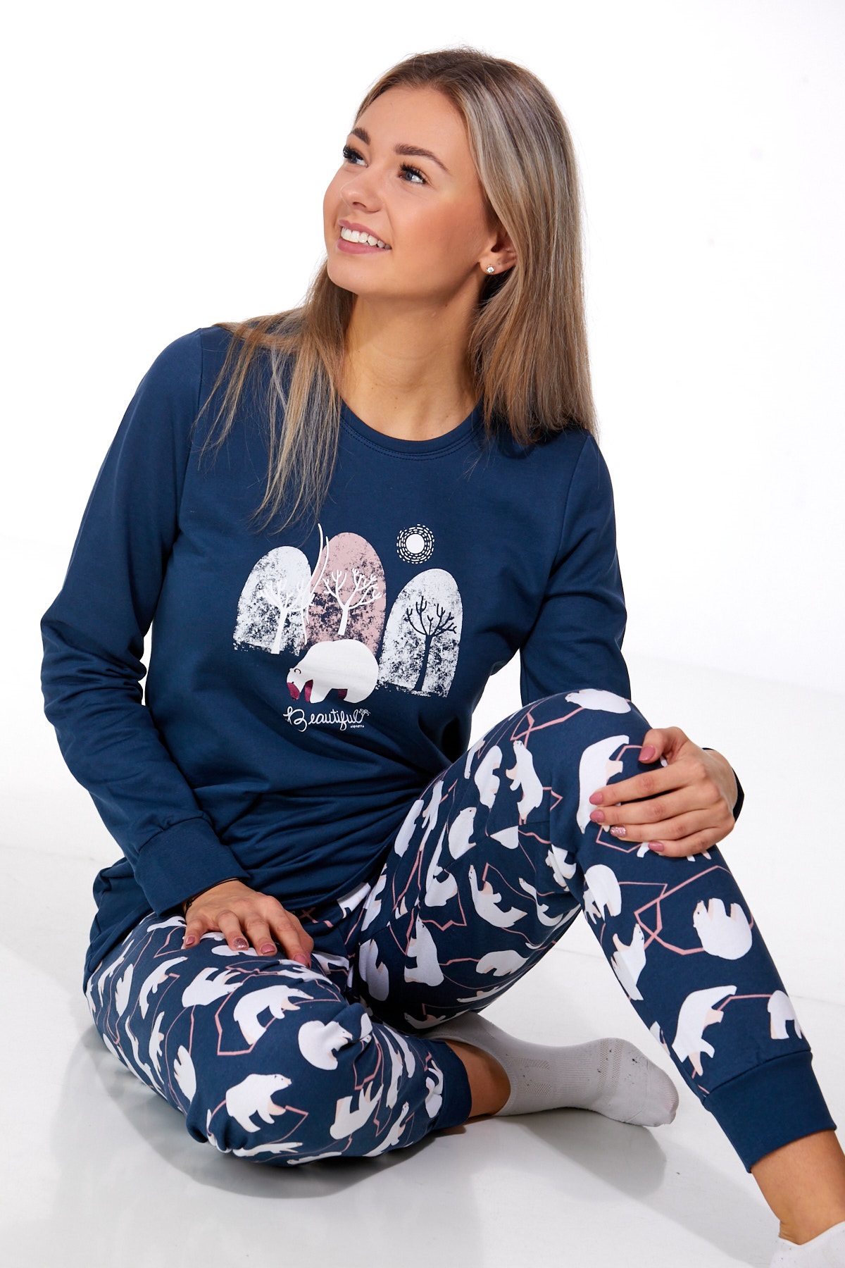 Pyžamo dámské confort teplé, luxusní pyžamo pro ženy, dlouhé pyžamo ...